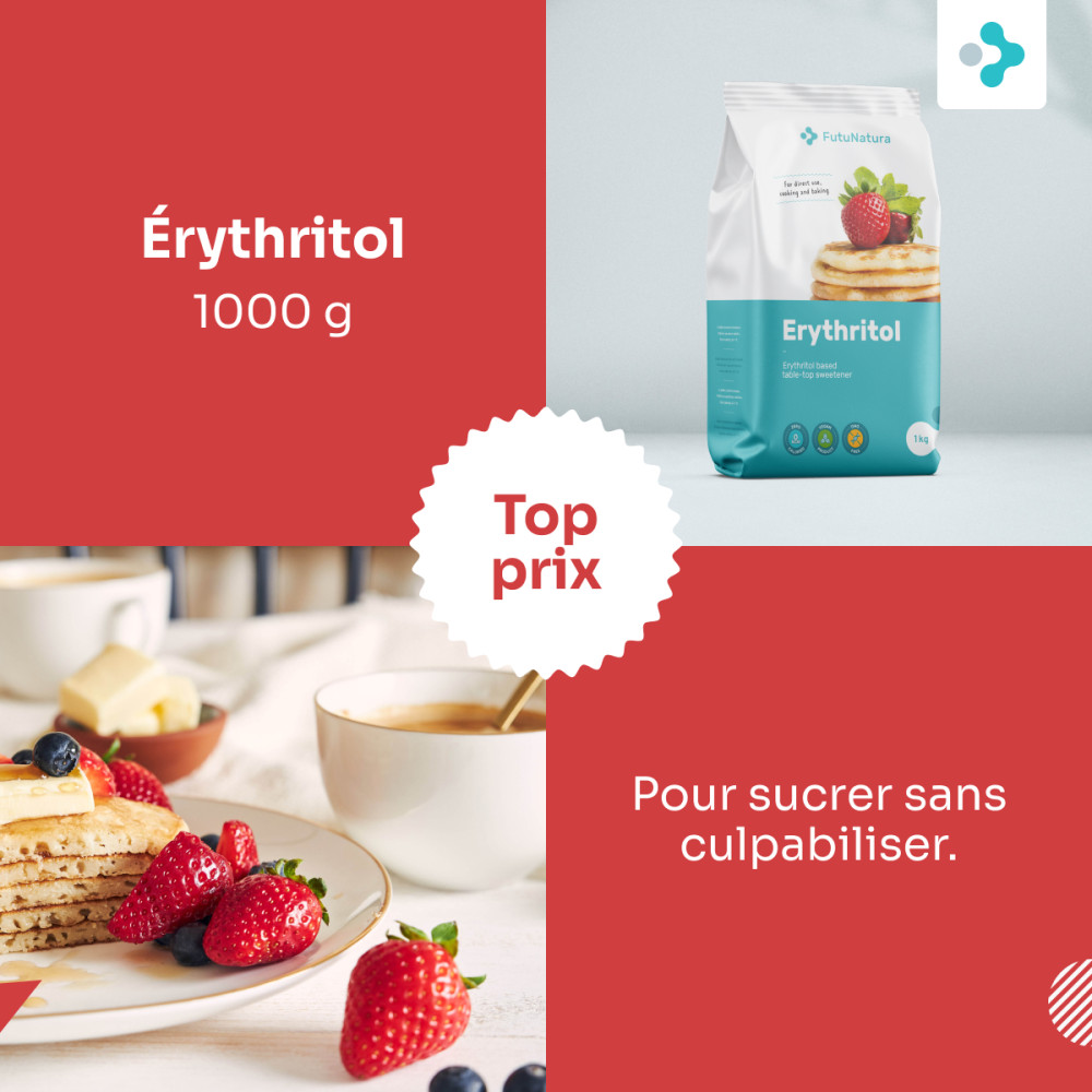 Érythritol, édulcorant naturel, 1000 g - FutuNatura.fr